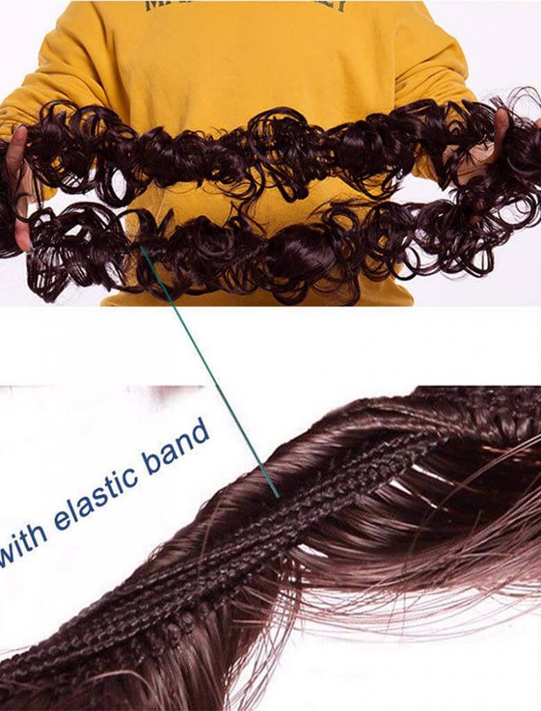 Buy Synthetic Hair Messy Bun Frill (Long) for Women Online